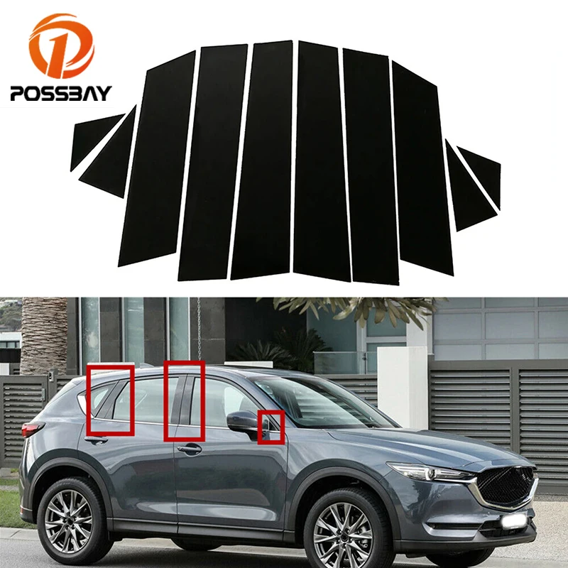 10Pcs Car Window Trim Cover BC Column Sticker Exterior Pillar Posts for ...