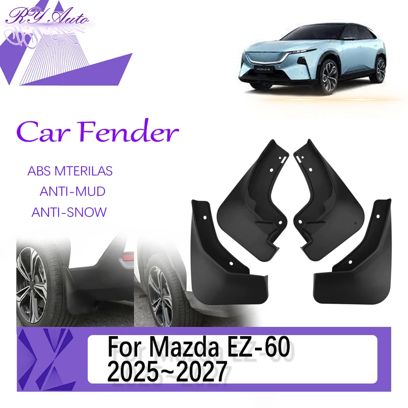 Car Mud Fenders For Mazda EZ-60 CX-6e J90K 2025 2026 2027 ABS Mudguard ...
