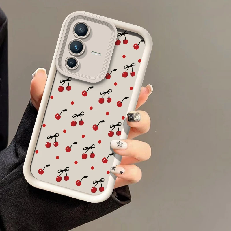 Red Cherry Bow Knot Silicone Shockproof Soft Phone Case for Nord CE 3 ...
