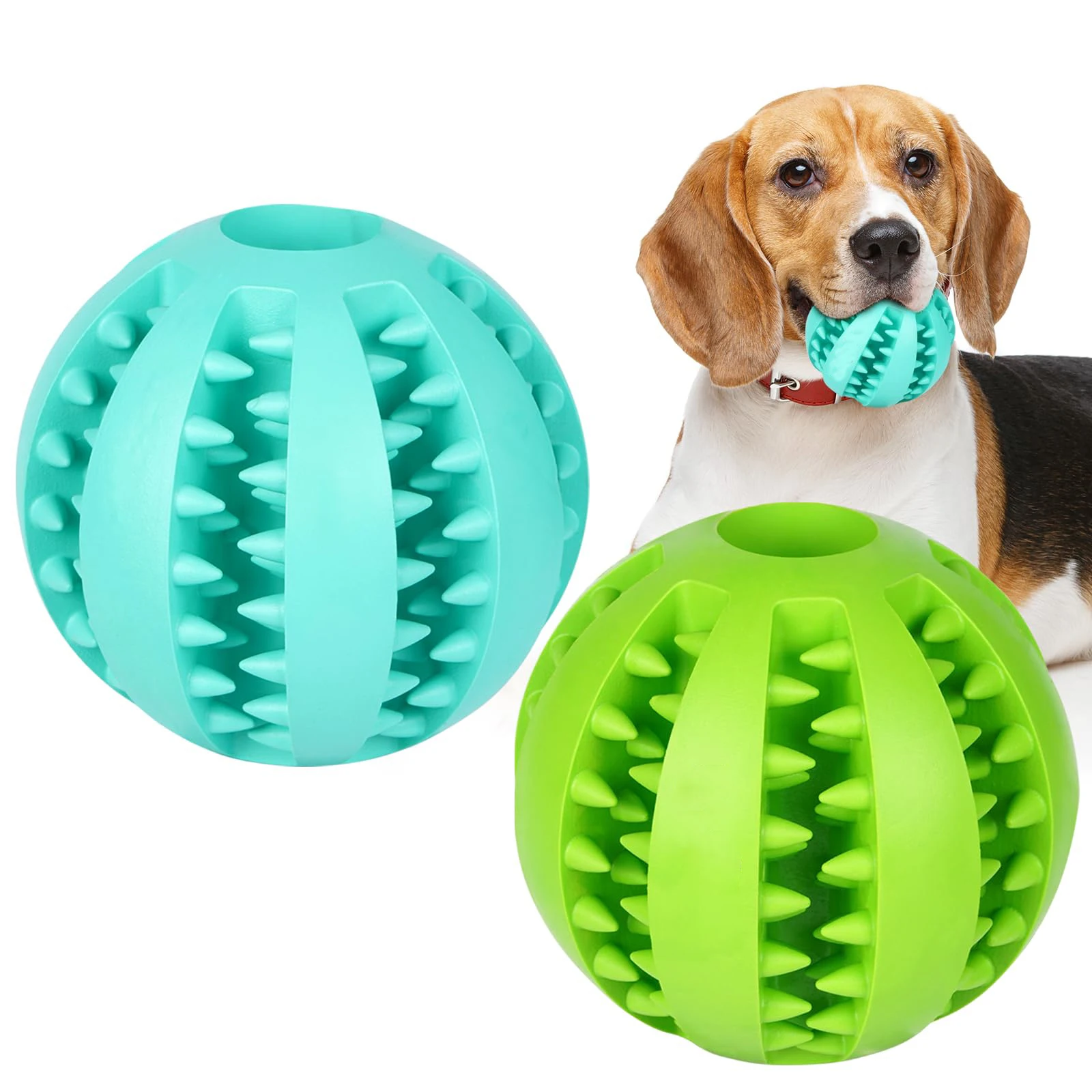 Dog-Toy-Rubber-Ball-Bite-Resistant-Molar-Leakage-Corgi-Training-Dog ...