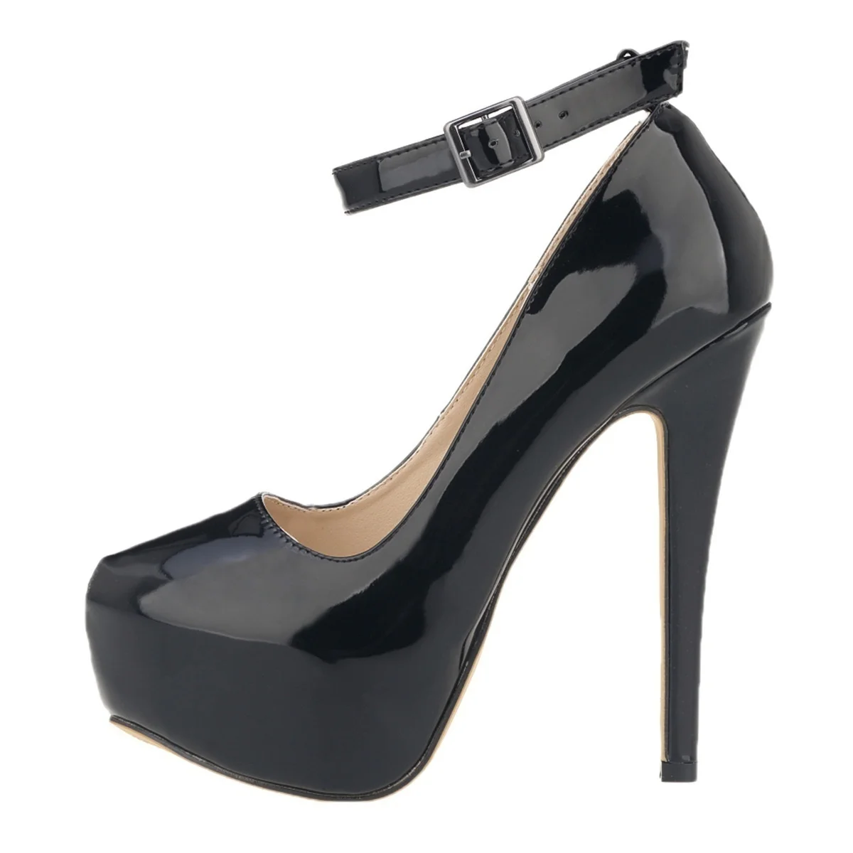New Women Pumps 14cm Sexy Concise Buckle Supper High Heels Fashion ...