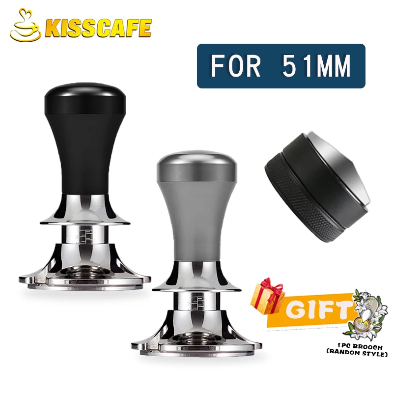 51MM-Coffee-Tamper-Constant-Pressure-Flat-Base-Espresso-Stainless-Steel ...