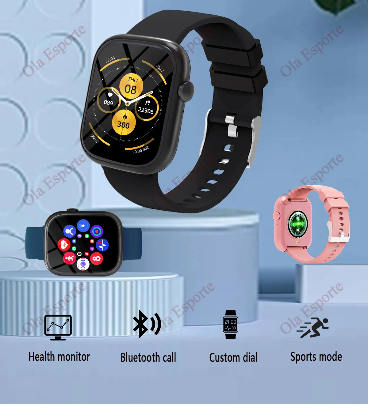 Light-Smart-Watch-Women-Full-Touch-Screen-Bluetooth-Call-Waterproof ...