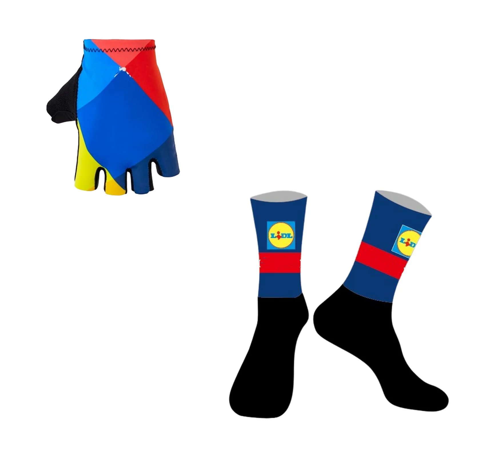 2024-LIDL-Team-One-Pair-Half-Finger-Cycling-Gloves-ONE-PAIR-CYCLING ...