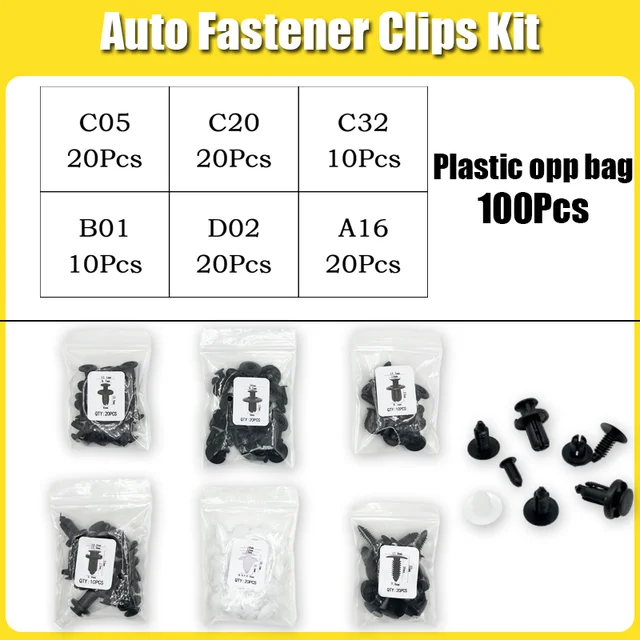 Auto Fastener Clip Car Fender Push Retainer Pin Rivet Bumper Door Trim ...