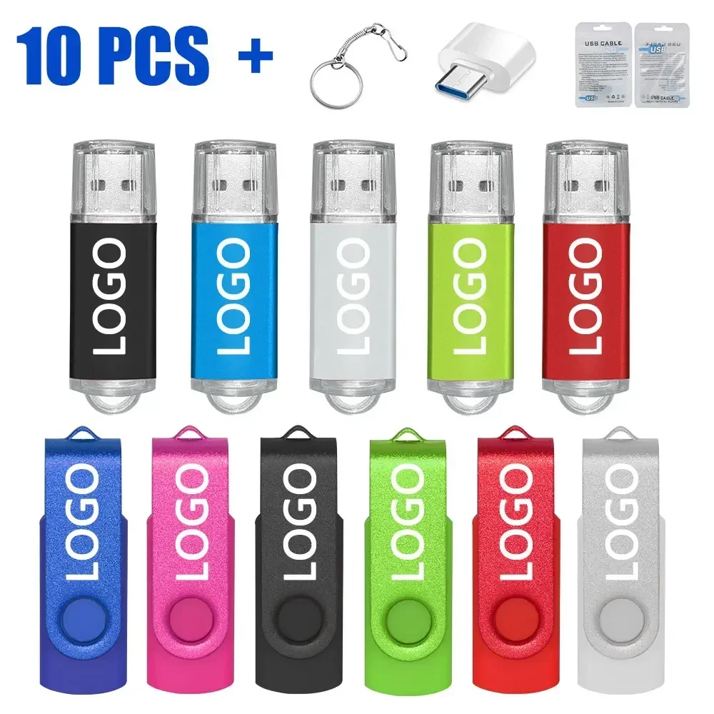 10 pièces/lot clé USB 2.0 64GB 128GB clé USB 16GB clé 32GB disque sur ...