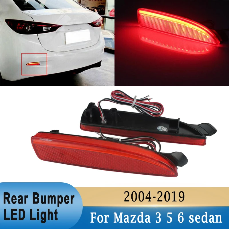 12V-Car-Rear-Bumper-LED-Lights-Tail-Light-Reflector-For-Mazda-3-5-6 ...