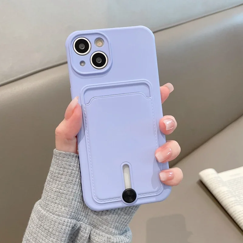 Funda de teléfono con tarjetero para iphone, carcasa suave con ...
