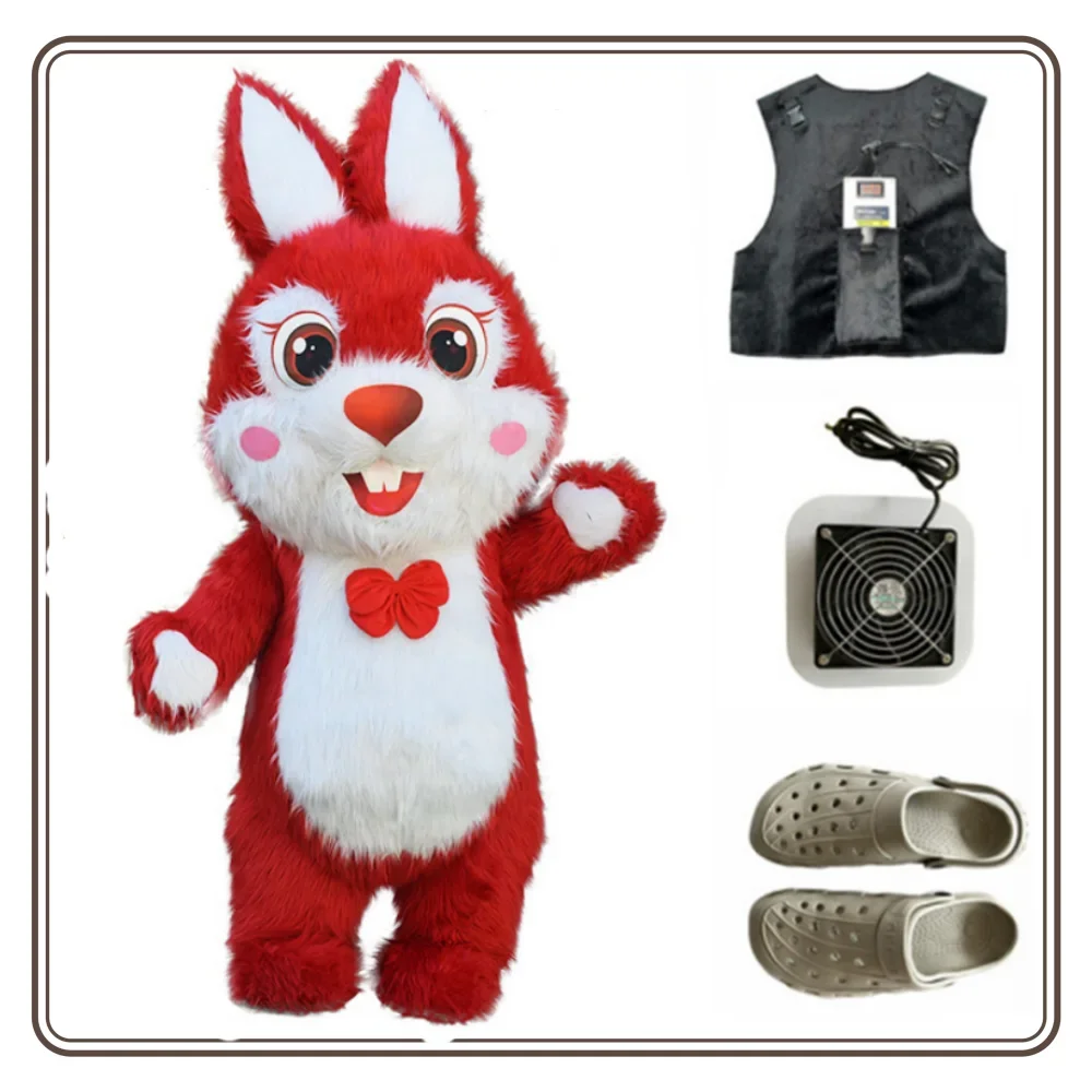 2-6m-Giant-Inflatable-Furry-Mascot-Rabbit-Costume-for-Entertainments ...