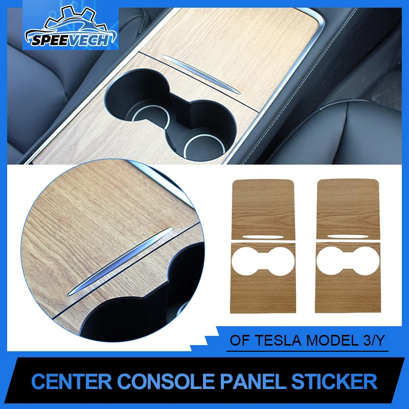 Non-Destructive-Installation-Wood-Grain-Interior-Accessories-For-Tesla ...