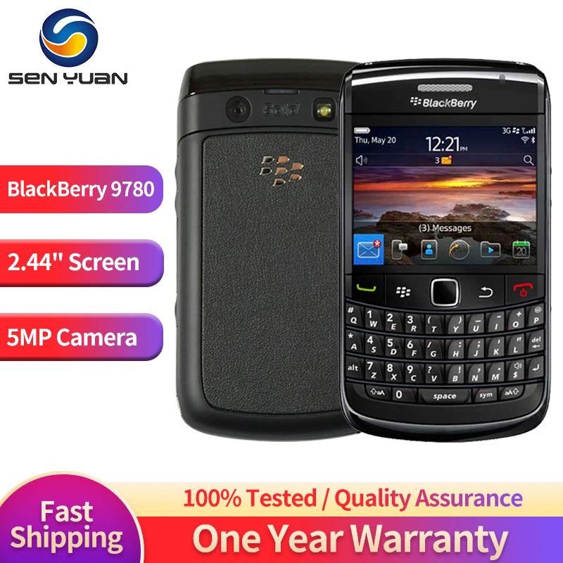 Original Blackberry Bold 9780 3G Mobile Phone Unlocked 2.44'' Screen ...