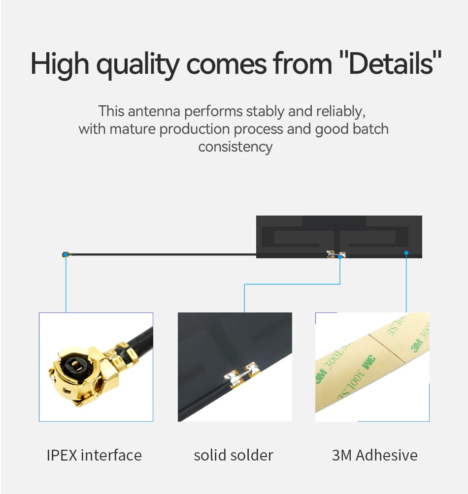 TX915-PCB-D42-Antenne FPC PCB Anteana série XHCIOT, antenne extérieure arina solide, interface ...