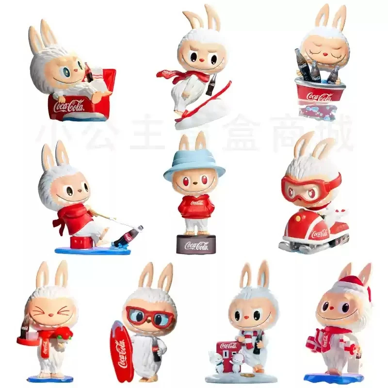 Labubu coca cola pop mart Coca Cola plush Series Blind Box Vinyl Face ...