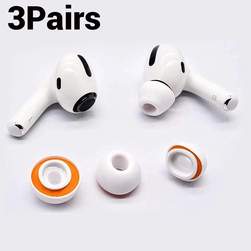 3-Pairs-for-Apple-AirPods-Pro-2-Memory-Foam-Ear-Tips-Silicone-Ear ...