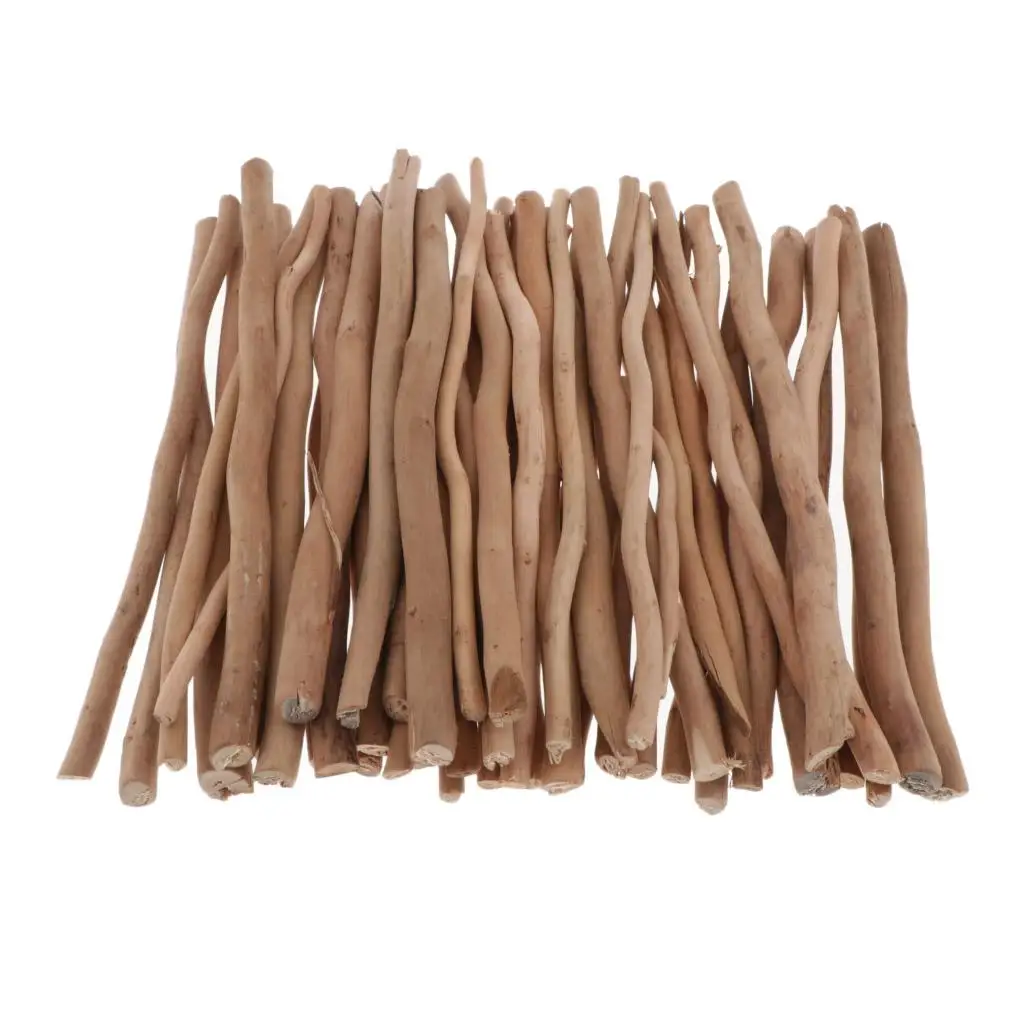 50 Natural Bark Driftwood Stick Wood Log Sticks for DIY Crafts Rustic ...