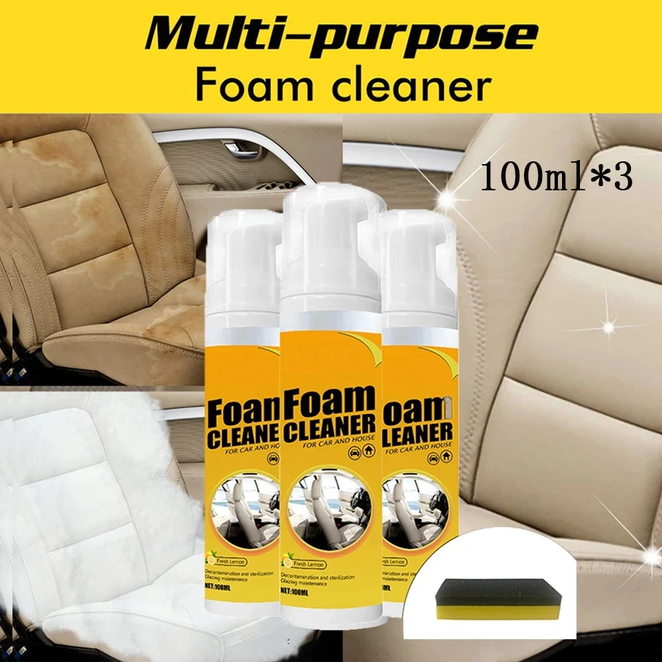 300ml-Car-Interior-Leather-Clean-Multifunctional-Foam-Cleaner-Car-Interior-Strong ...