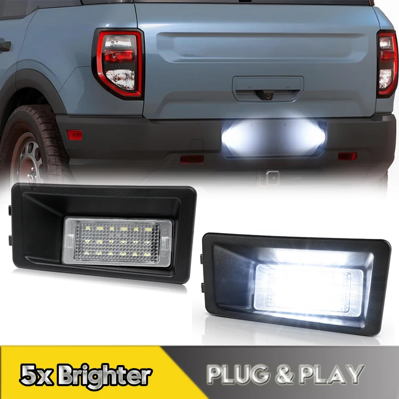 2Pcs For Ford Bronco Sport 2021-2023 LED Rear Number License Plate ...