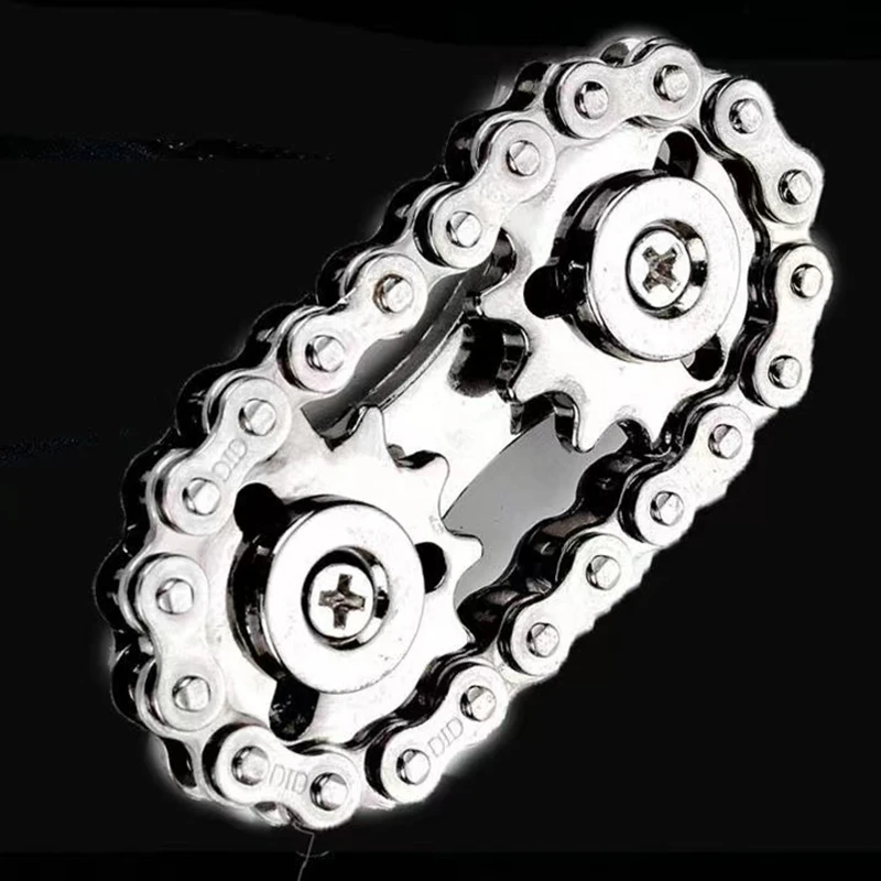Metal-Bike-Chains-EDC-Spinner-Sprockets-Flywheel-Fingertip-Gyro-Fidget ...