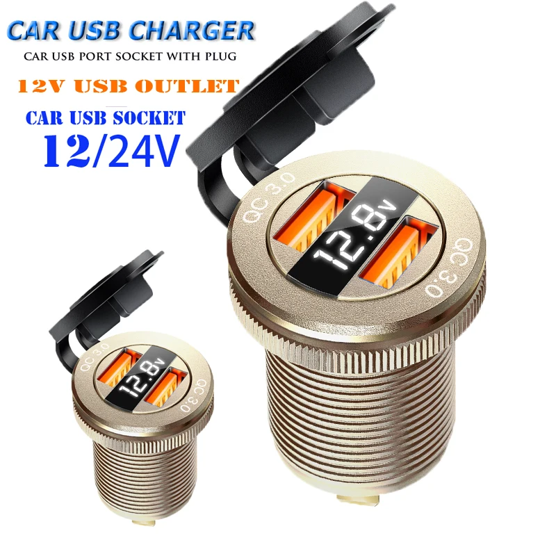 36w-usb-voltmeter-car-charger-socket-Outlet-LED-Voltmeter-power-adapter ...