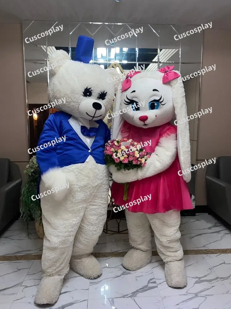Christmas-Easter-Party-Bunny-Cartoon-Costume-Rabbit-Mascot-Costume-Bear ...