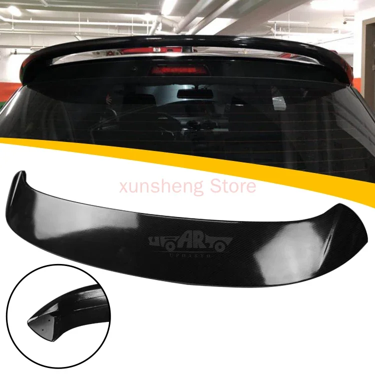car styling Professional Spoilers ABS Unpainted+black+fake carbon Rear ...