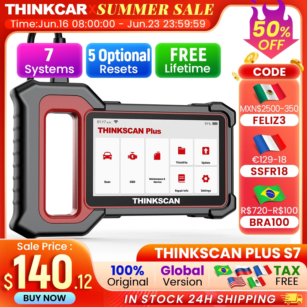 THINKCAR-Thinkscan-Plus-S7-S6-S4-Obd2-Scanner-Car-Diagnostic-Tools-Best ...