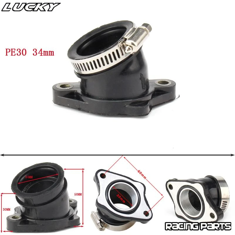 New Motorcycle Dirt Bike Racing PE30 34mm Carburetor Rubber Angled ...