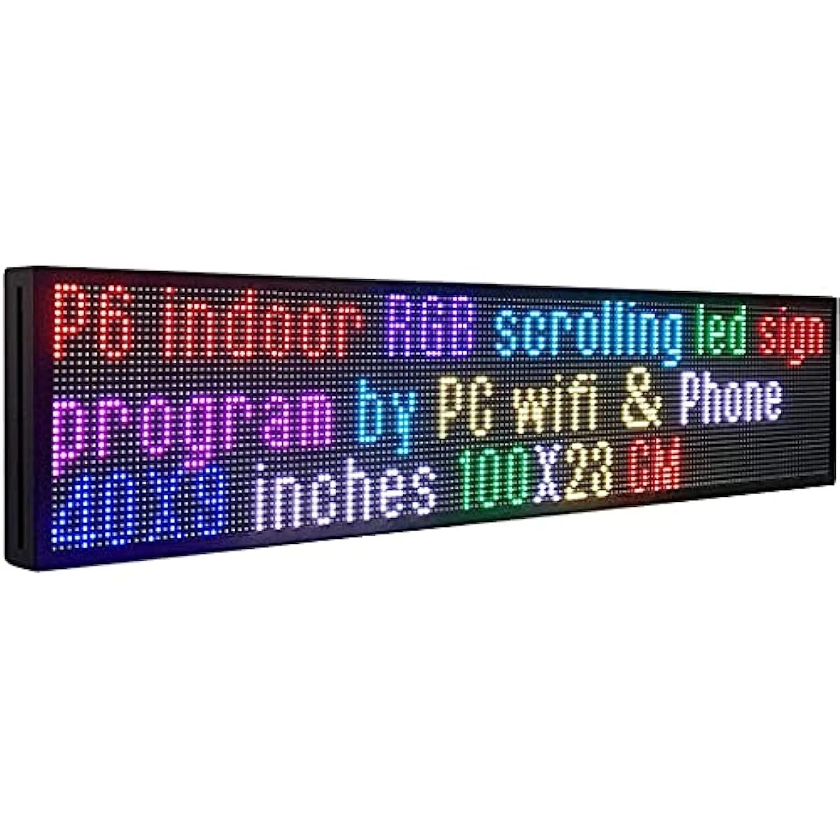 P6 LED Sign Display Indoor Full Color 40''x9'' with High Resolution ...