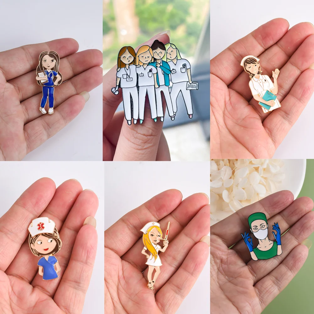 Hot-Sale-Doctor-Nurse-Brooch-Pin-Set-Medical-Hospital-Uniform-Lapel ...