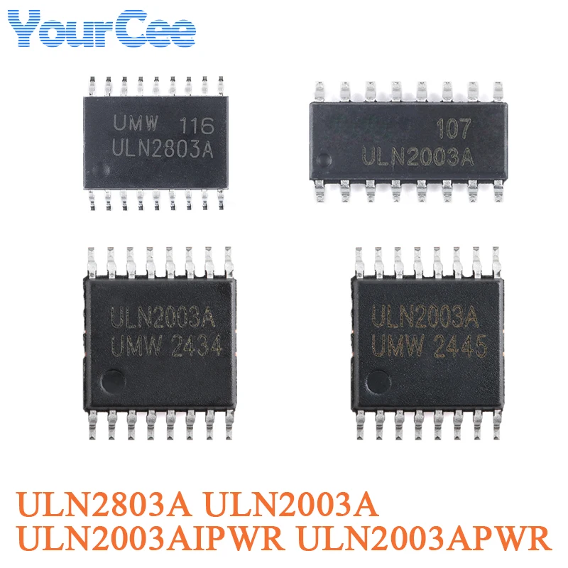 10pcs ULN2803A ULN2003A ULN2003AIPWR ULN2003APWR SOP-18 SOP-16 TSSOP-16 ...