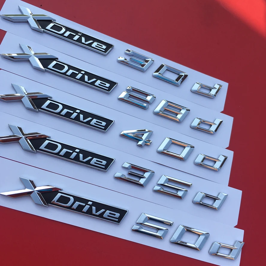 3D ABS Car Styling Sticker for BMW X1 X3 X4 X5 Series Xdrive 20d 25d ...