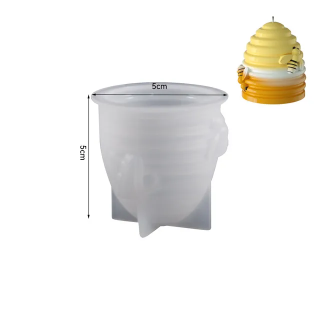 3D Honeycomb Shape Silicone Candle Molds Bee Beehive Forms Mould for ...