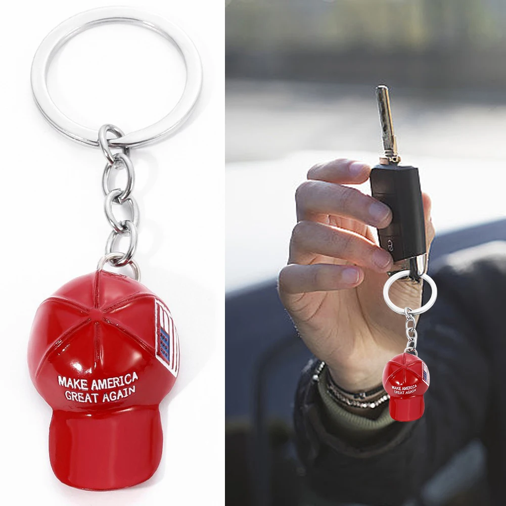 Trump-Red-Hat-Keychain-Car-Key-Ring-Jewelry-Make-America-Great-Again ...
