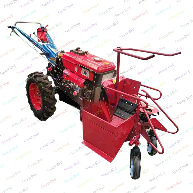 Walking-tractor-Corn-harvester-Straw-harvesting-and-crushing-multi ...