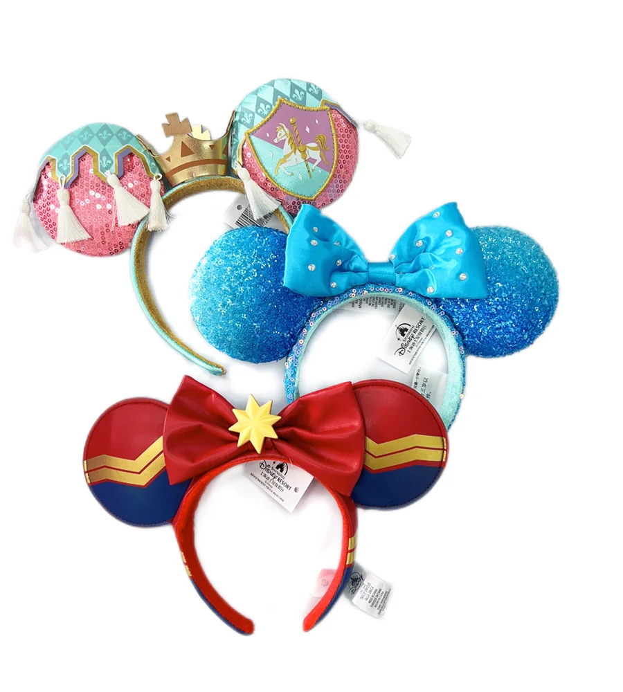 2026 Minnie Mouse Ear Headband New Holiday Christmas Snowman Headdress ...