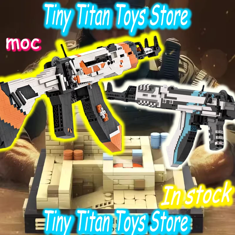 CS2 Mirage Dust2 Inferno Map Building Block Model Asiimov Vulcan AK47 ...