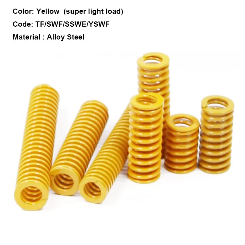 10-PCS-Mold-Springs-Yellow-Compression-Springs-Die-TF-SWF-Alloy-Steel ...