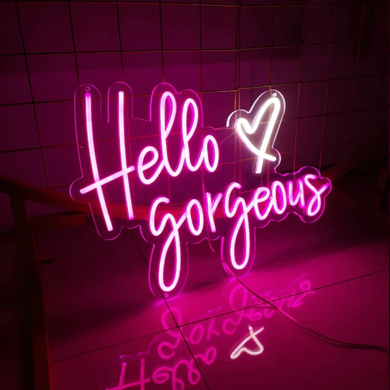 Letreros-de-ne-n-personalizados-Hello-Gorgeous-para-decoraci-n-de-pared ...