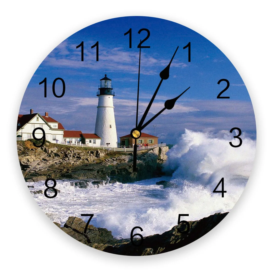 Scenic-Watchtower-Marine-Reef-Sea-New-Wall-Clock-Fashion-Living-Room-Quartz-Watch-Modern-Home ...