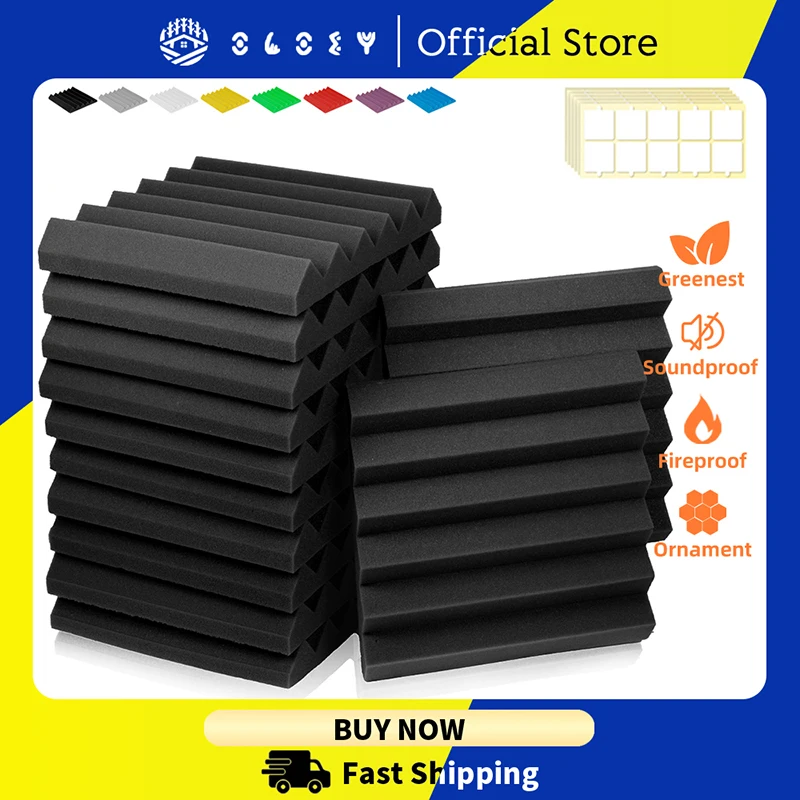 Sound-Absorbing-Dampening-Studio-Foam-12-Pack-Soundproof-Sound-Foam ...