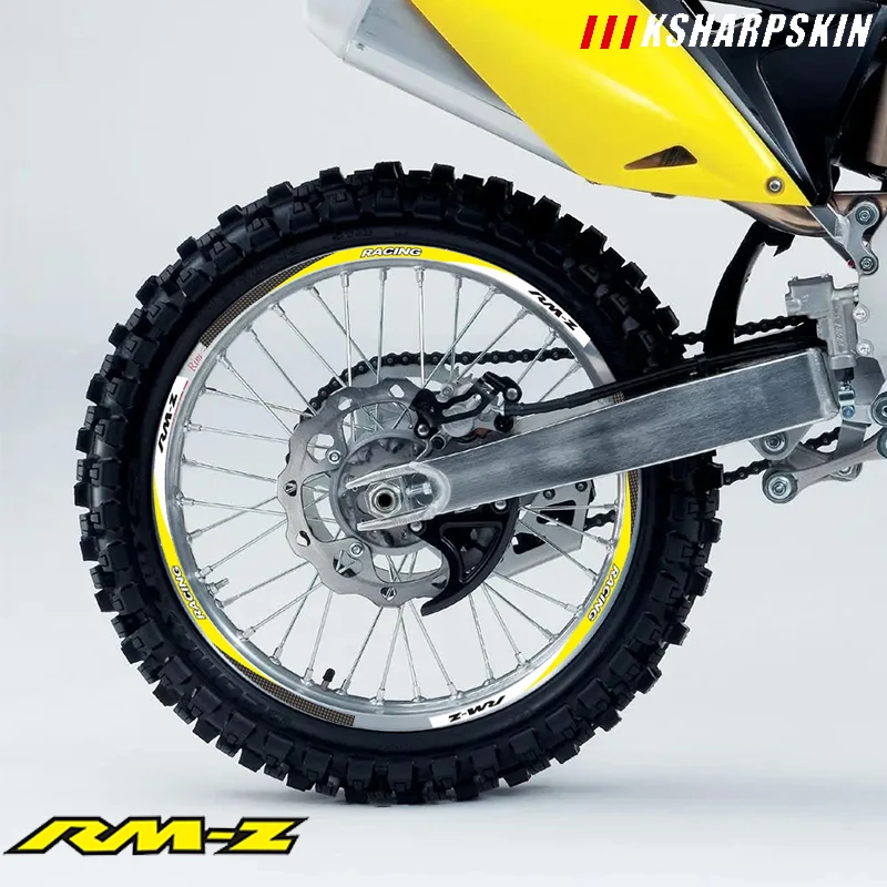 Motorcycle tire inner ring reflective stripe stickers multicolor ...