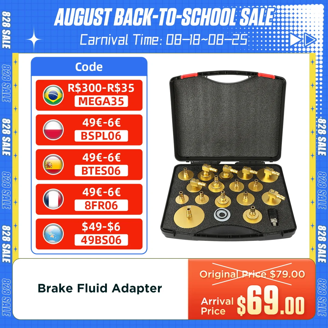 AUTOOL-Brake-Fluid-Adapter-Car-Brake-Fluid-Exchanger-Connector-17PCS ...