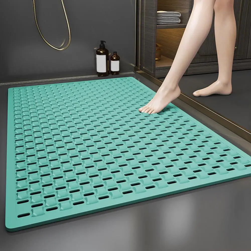 Suction-Cup-Bathroom-Mat-Multiple-Drainage-Holes-Non-slip-Floor-Pad ...