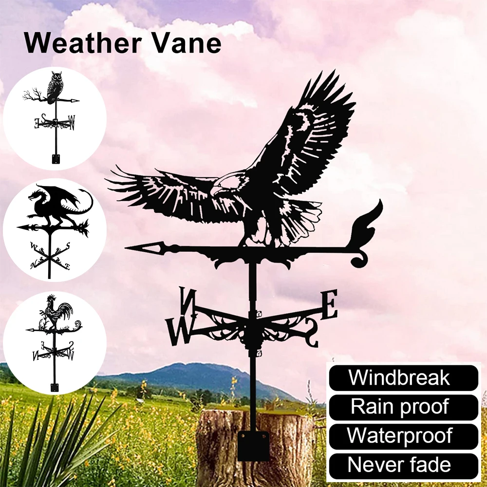 Wind Vane Garden Stake Metal Weathervane Motorcycle Garden Yard ...