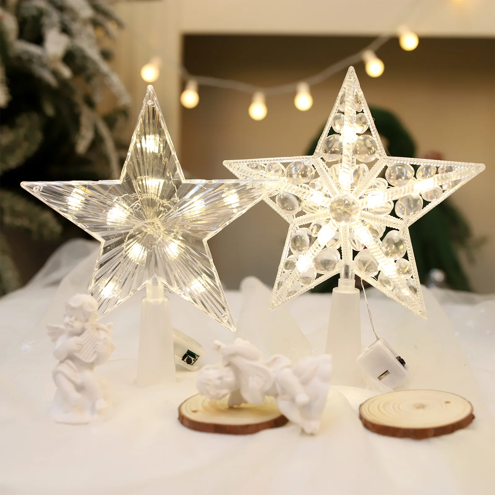 15CM-Christmas-Tree-Top-Star-with-Lights-Christmas-Tree-Decorations ...