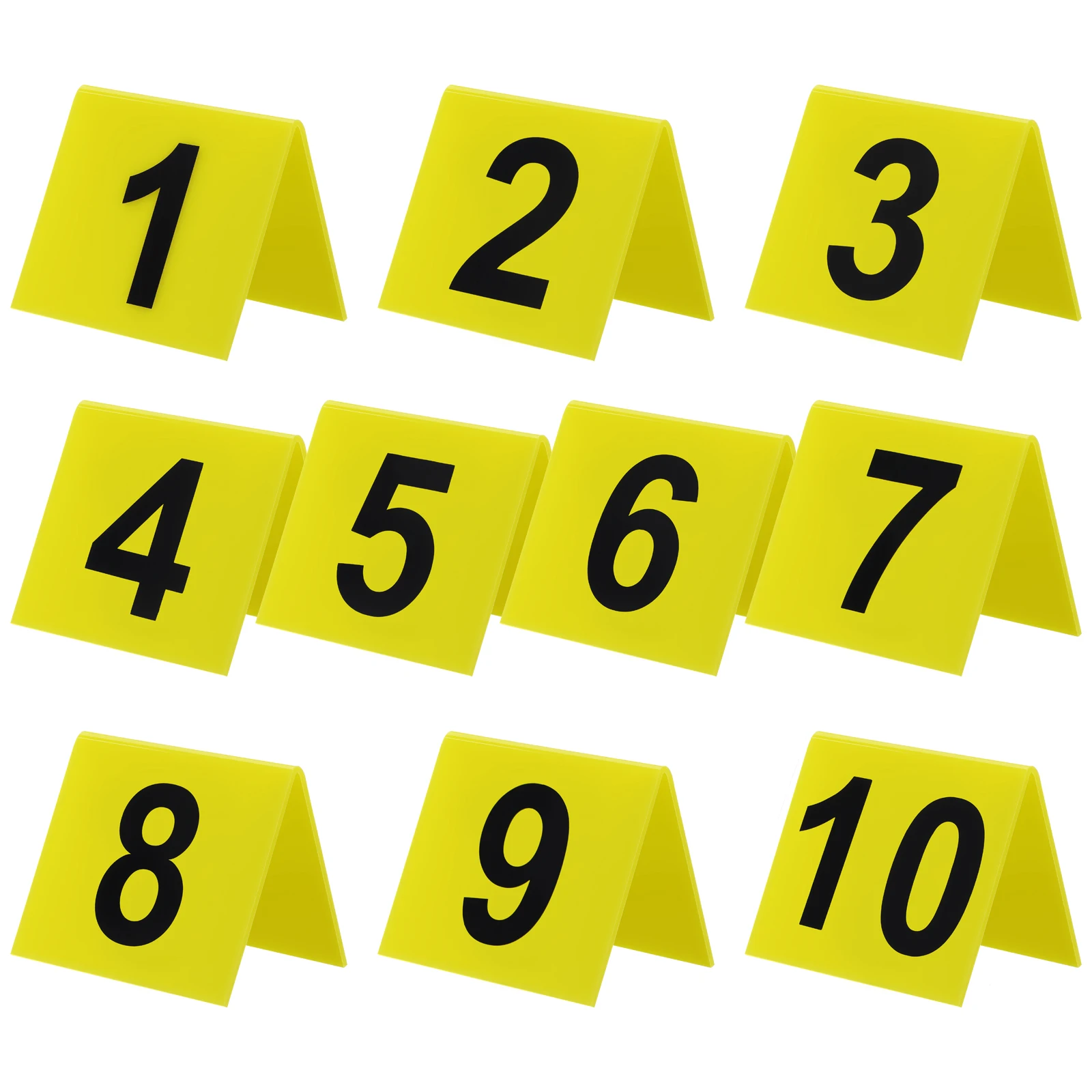 10Pcs Acrylic Table Numbers Number Markers Reusable Double Sided ...