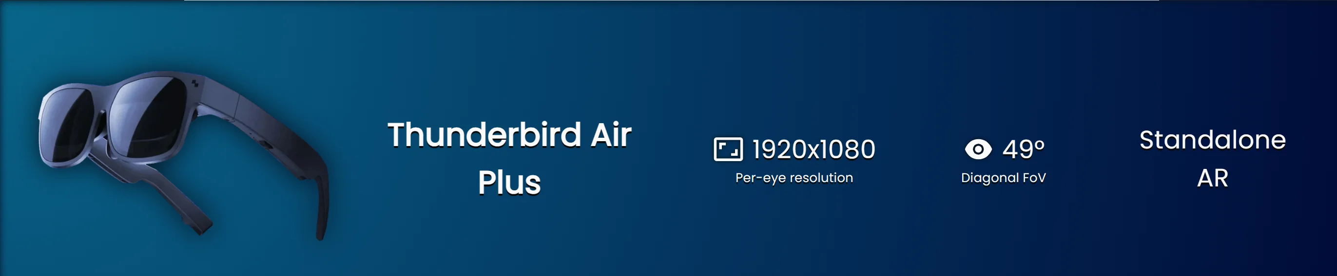 AIR PLUS AR Thunderbird Air Plus XR Glasses Pocket-Sized Portable AR ...