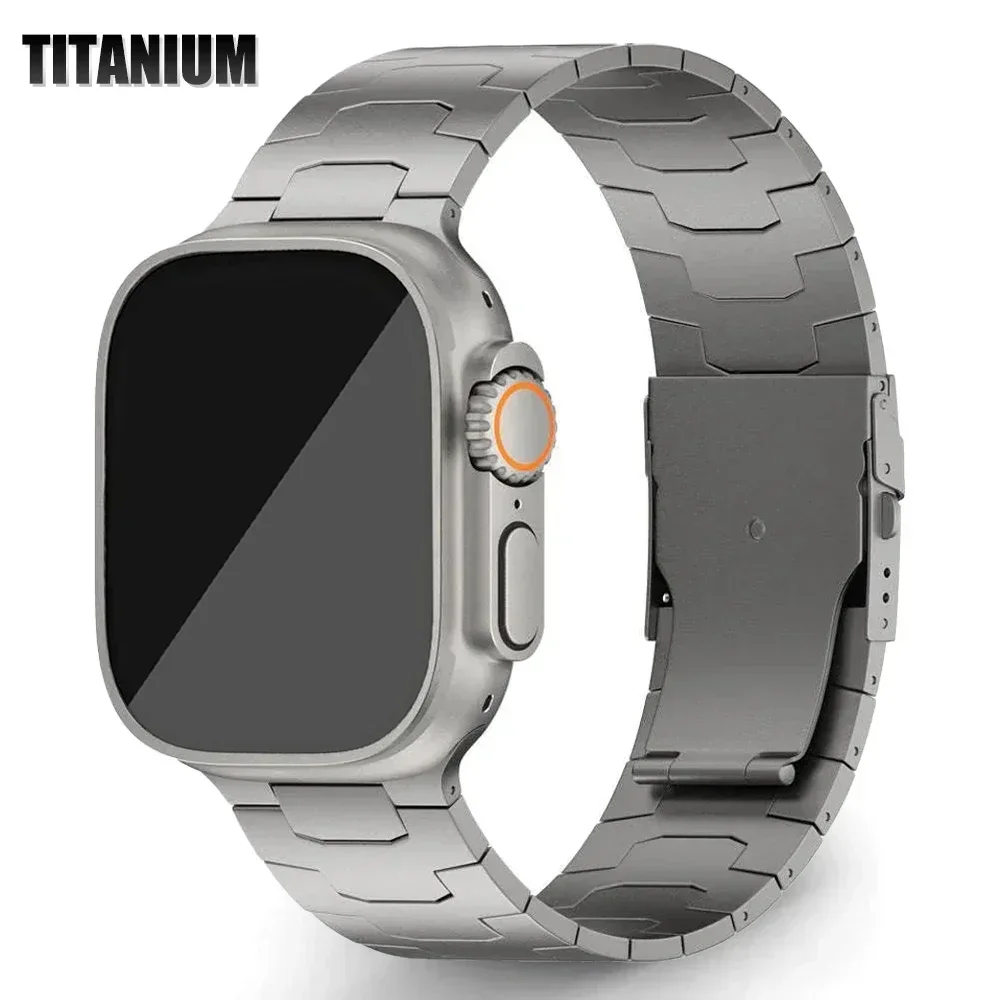 Titanium Band for Apple Watch Ultra 2 49mm Strap Business Link Bracelet ...