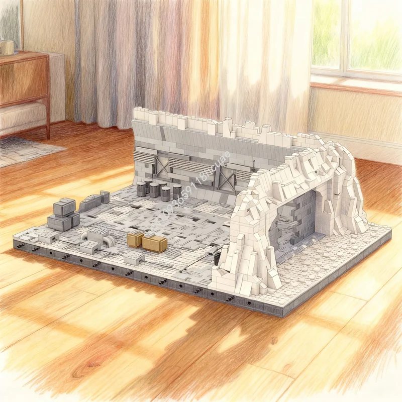 2973pcs MOC Star Battle Echo Base P 2 Snowspeeder Runway Model Building ...