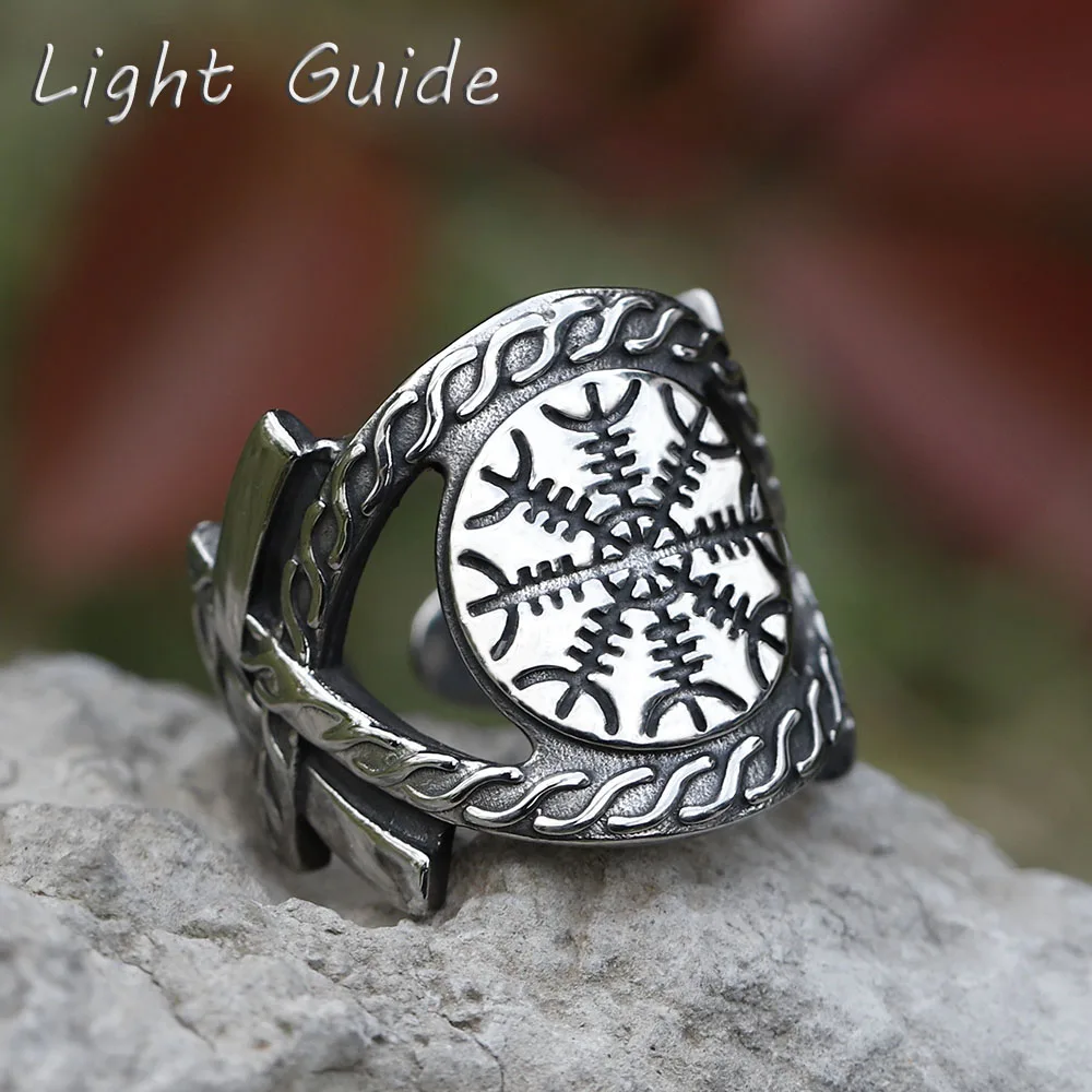 2022-NEW-Men-s-316L-stainless-steel-rings-Unique-Slavic-Compass-Runic ...